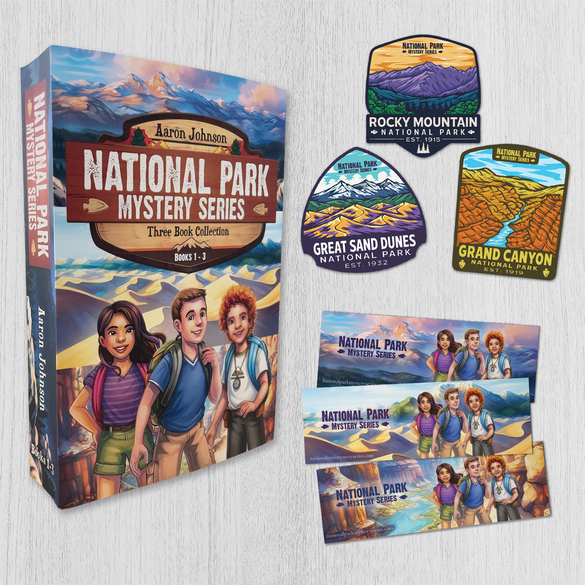 Books 1-3 Compilation + 3 Sticker Set – National Park Mystery Series
